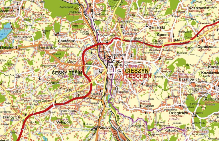 Neuerscheinung: Neue Landkarte vom Teschener Land/ Mährisch Schlesien ...