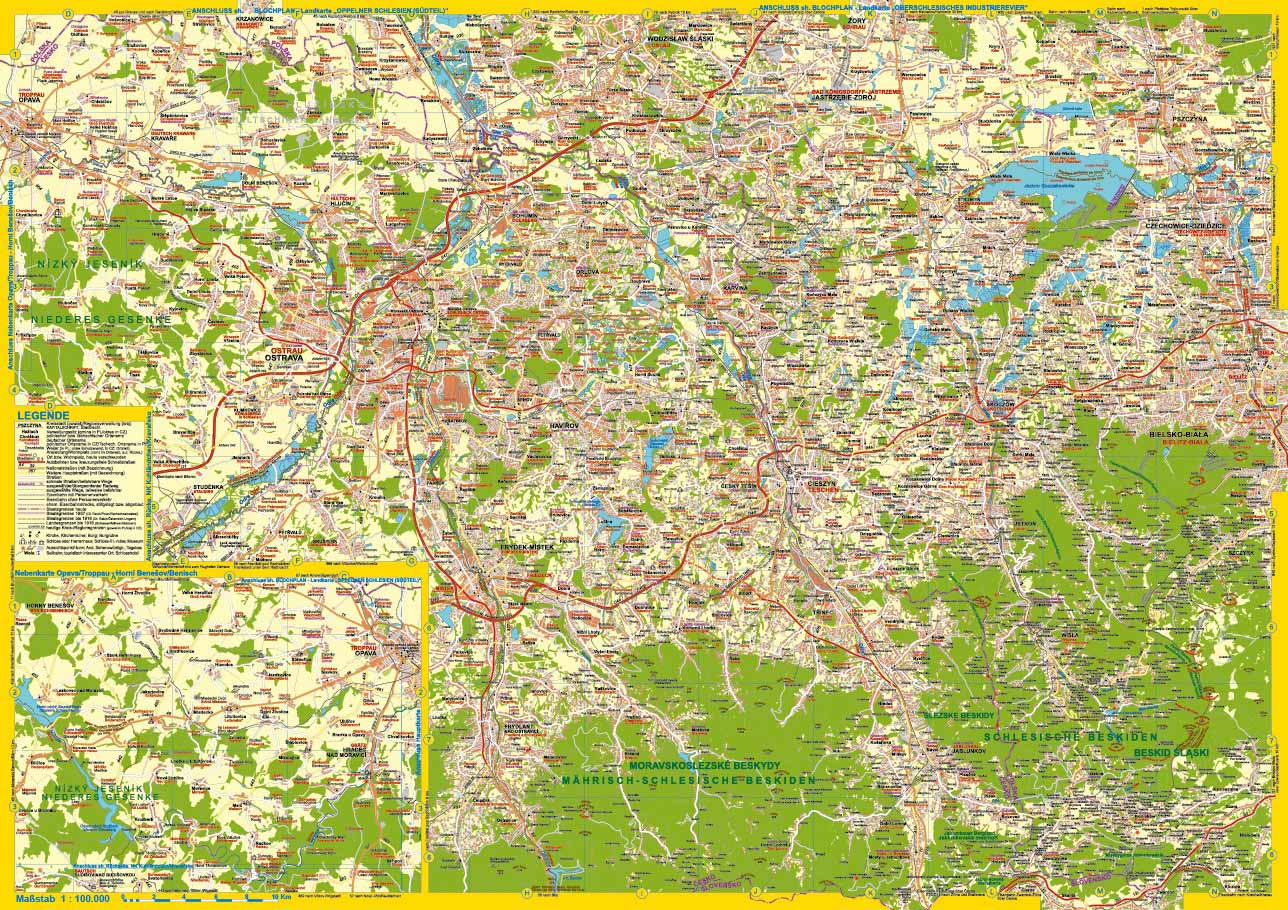 Neuerscheinung: Neue Landkarte vom Teschener Land/ Mährisch Schlesien ...